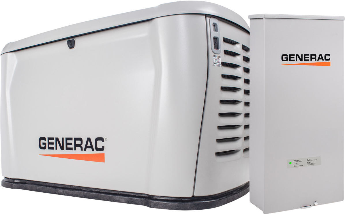 Generac 7323 14kW Standby Generator Propane Natural Gas 1 Phase 240V w ...