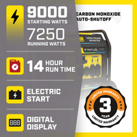 Champion 201176 7250W/9000W Generator Tri-Fuel Gas Propane Natural Gas ...