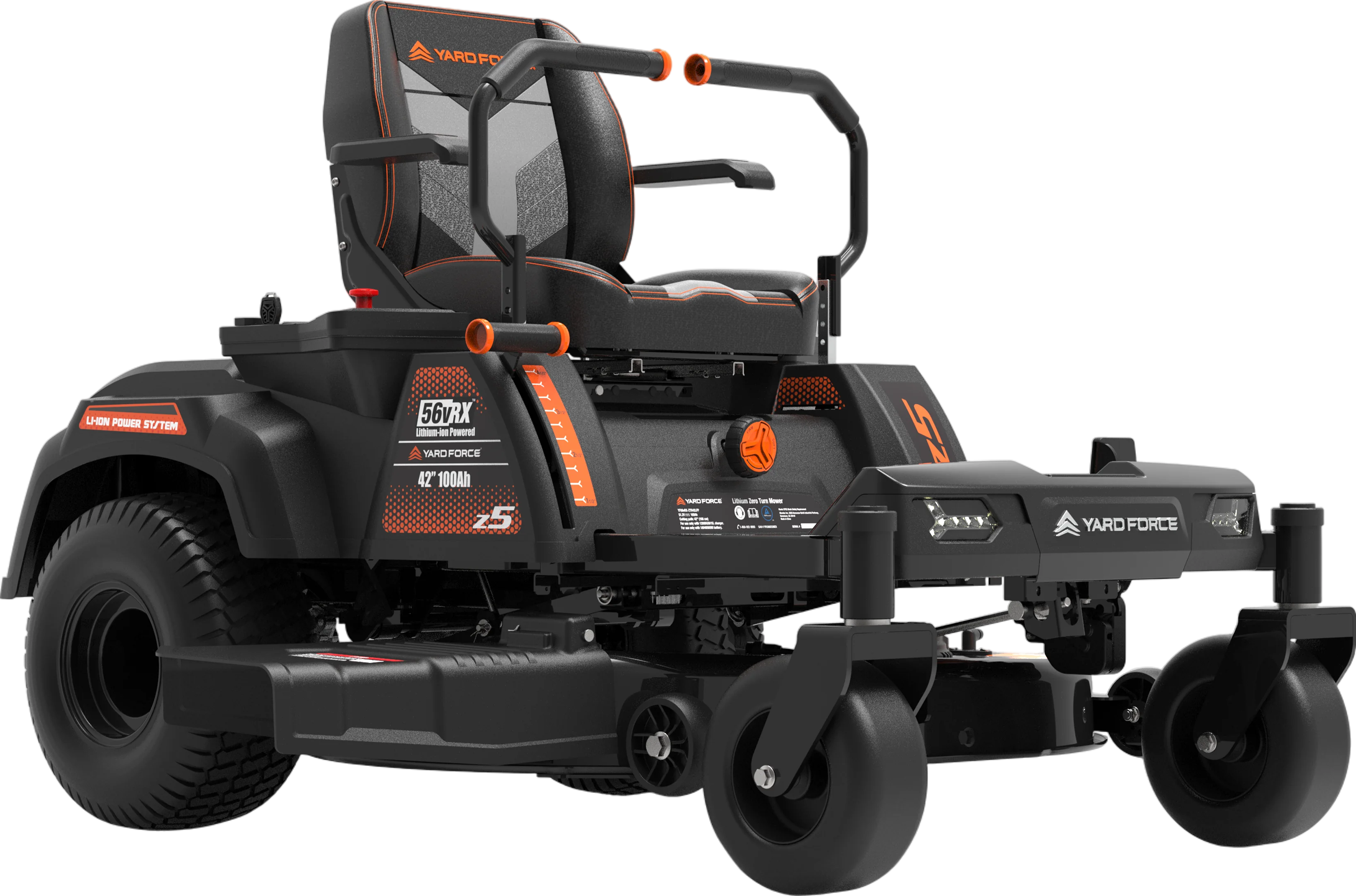 Yard Force Riding Lawn Mower 42" Zero Turn Battery Powered 56V Z42-562 ...