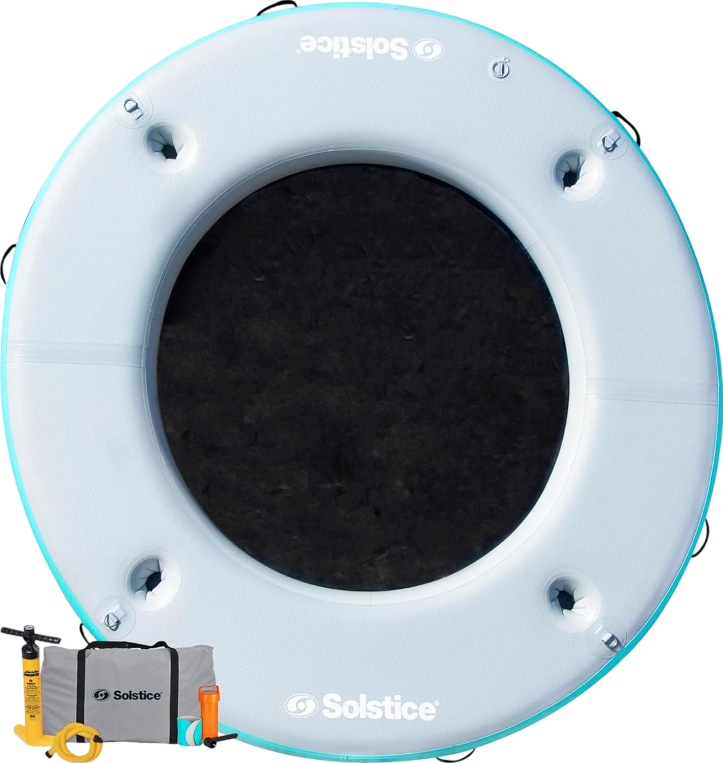 Swimline Solstice 38080 Inflatable Circular Mesh Dock 8' for 4-6 Peopl ...