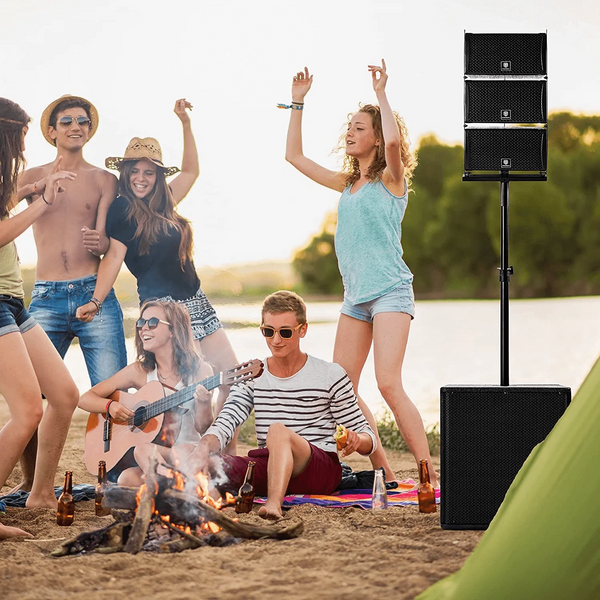 Proreck CLUB-8000 PA Speaker System 8000W Combo 6 Line Array Speakers ...