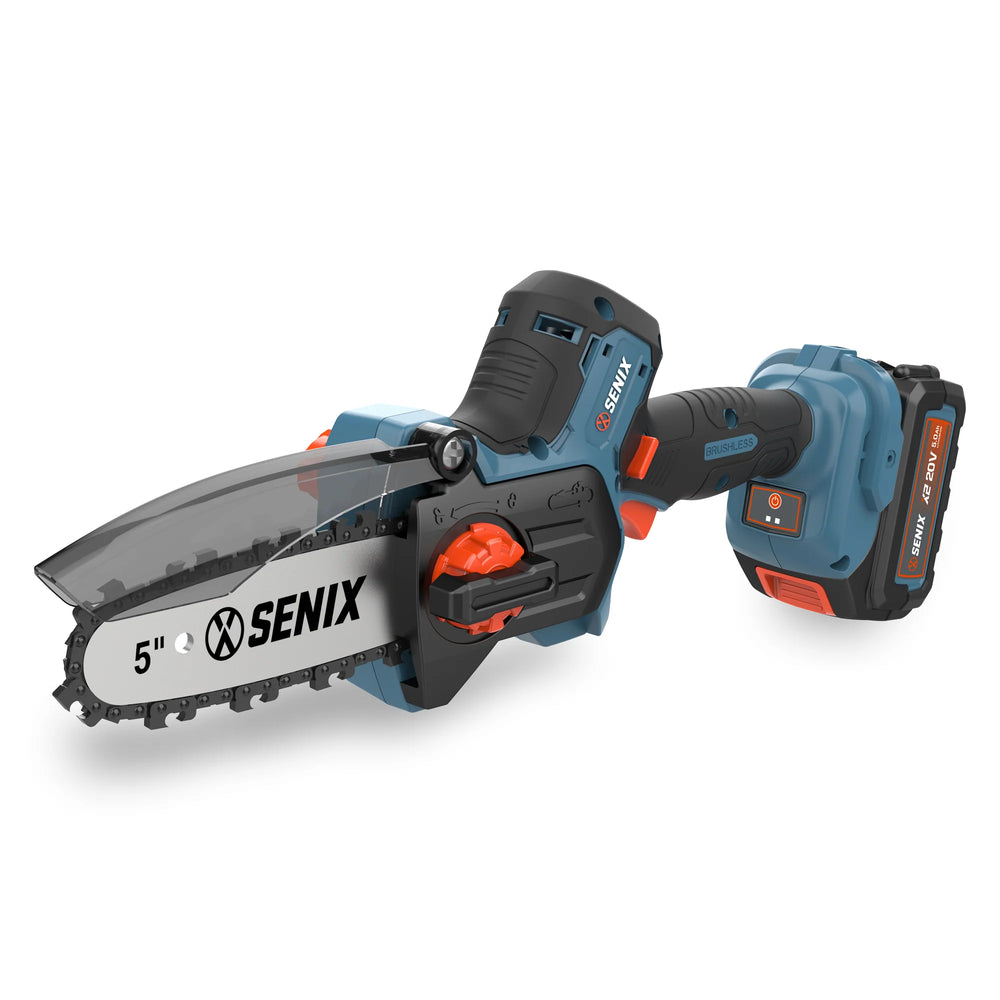 Senix 20V Max Mini Chainsaw 5" Cordless with Battery and Charger CSX2 ...