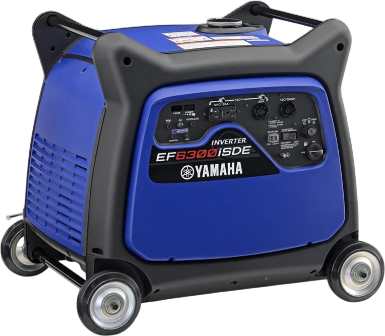 Yamaha EF6300ISDE 5500W/6300W 120/240V Electric Start Gas Inverter Gen ...