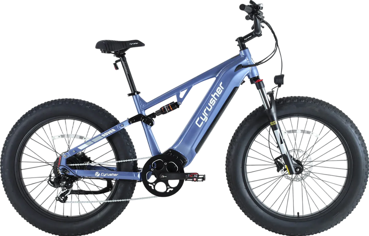 Cyrusher Rover Electric Bike Full Suspension 28 MPH 62 Mile Range 750W ...