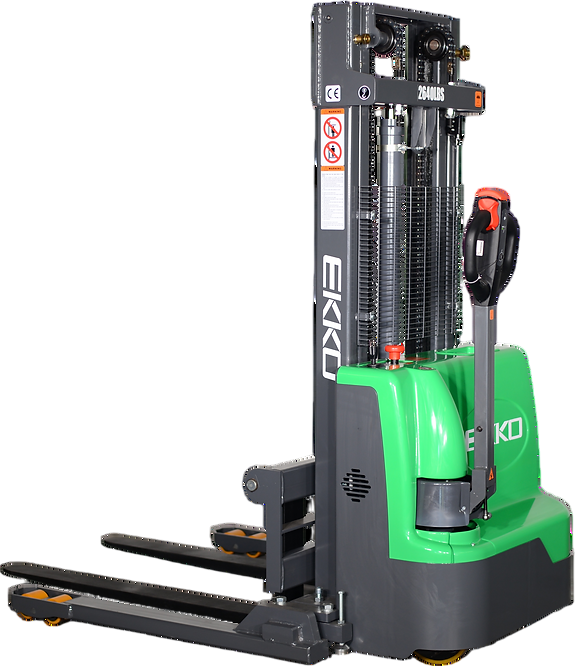 Ekko EB12E-98Li Lithium Iron Phosphate Straddle Stacker 72" Mast 98" L ...