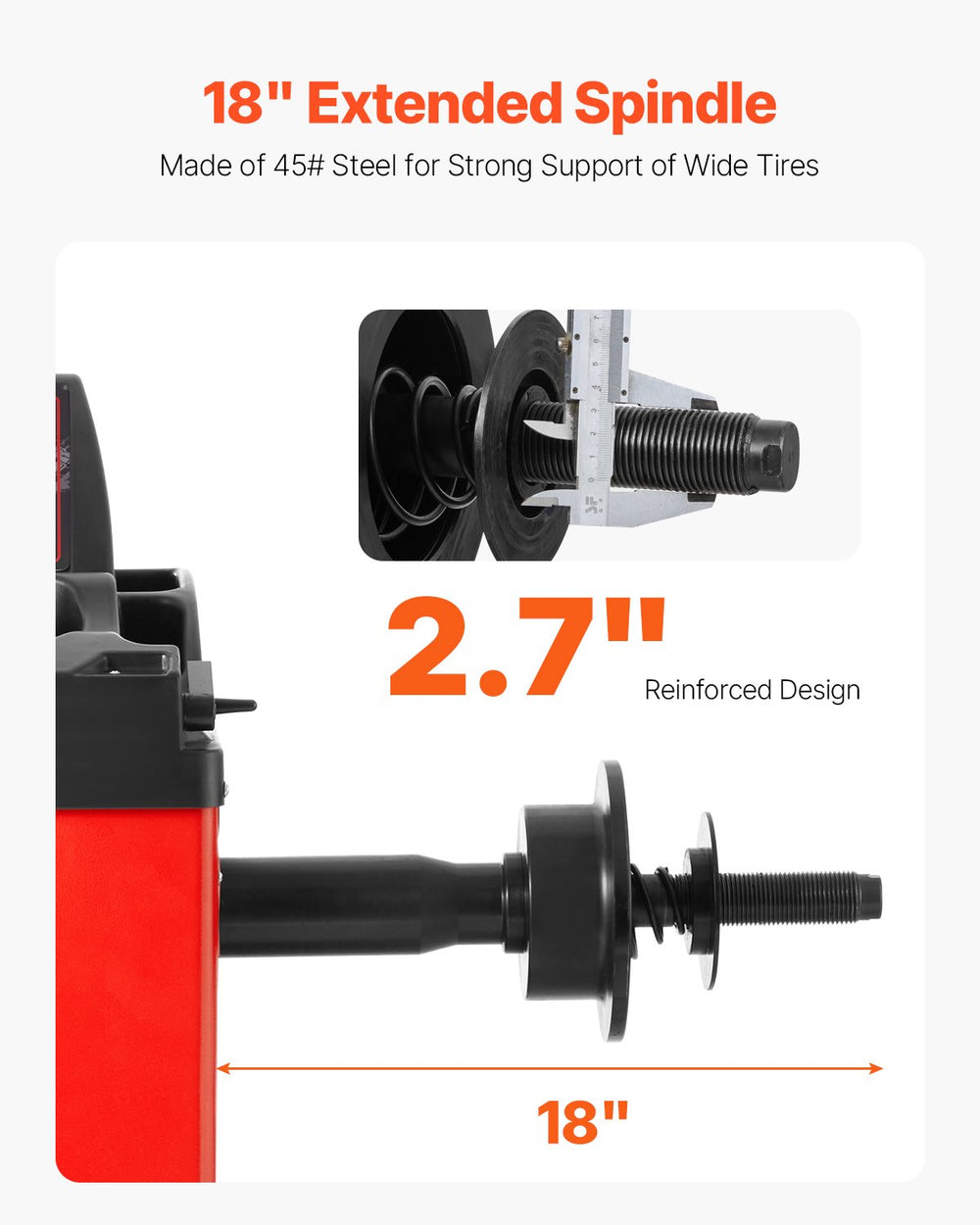 Vevor Precision Tire Balancer with 18" Spindle High Accuracy Machine N ...