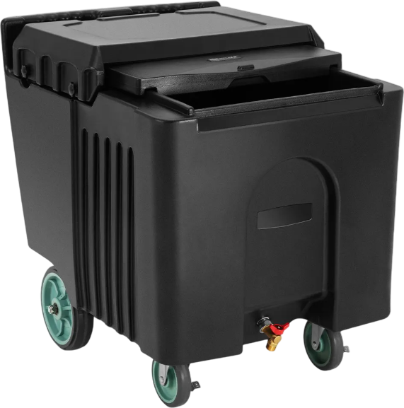 Vevor Commercial Ice Bin 125 Lbs Capacity Portable Ice Caddy with Whee ...