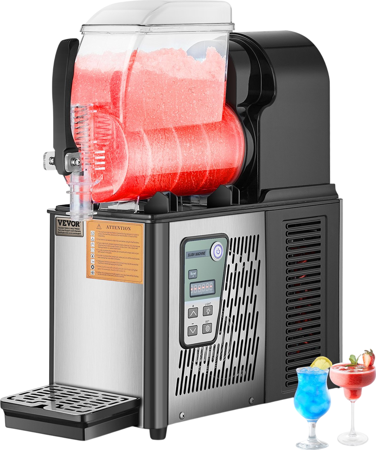 Vevor Commercial Slushy Machine 1.05 Gal Single Tank with Digital Cont ...
