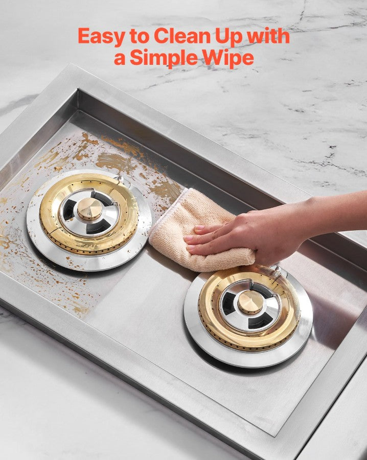 Vevor 2-Burner Built-In Outdoor Cooktop 2 x 15000 BTU Propane and Natu ...