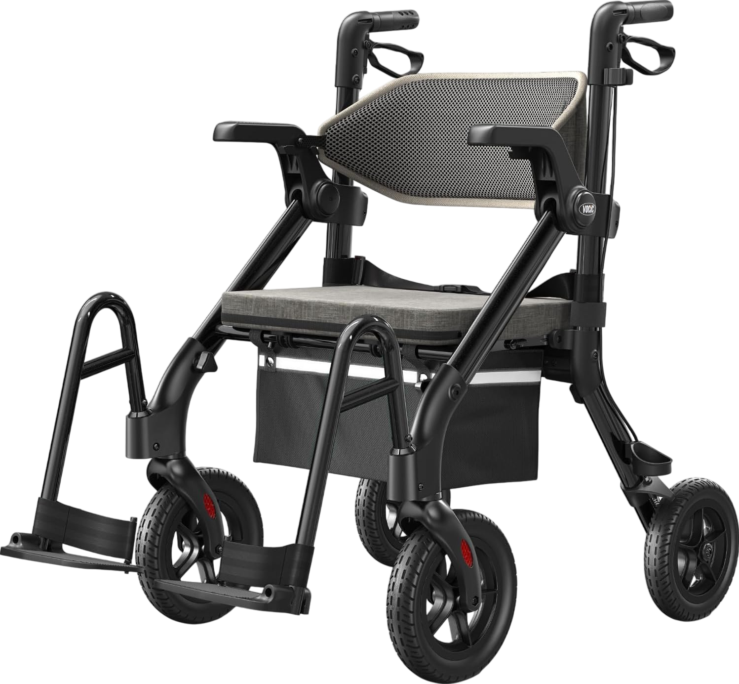 Vocic Z55 2-in-1 Rollator and Transport Chair Heavy-Duty All-Terrain N ...
