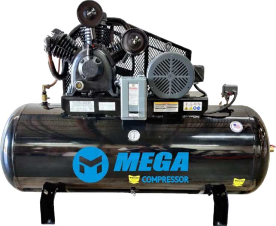 Mega Compressor MP-10120H3-U Air Compressor Two-Stage 120 Gallon 10 HP ...