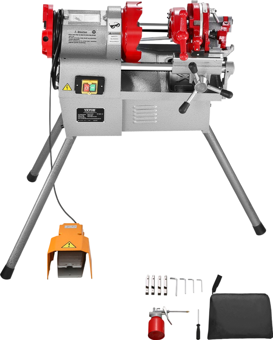 Vevor Pipe Threader Cutter Combo Machine 750W for 1/2" to 2" Pipes New ...