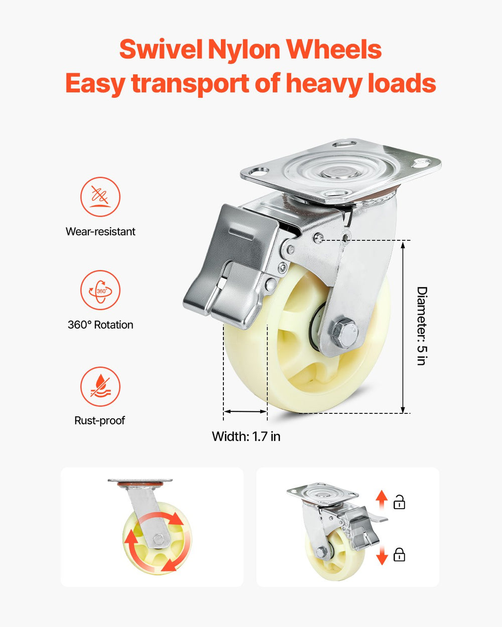 Vevor Watercraft Dolly PWC 1800 Lbs Load Capacity Jet Ski Storage Cart ...